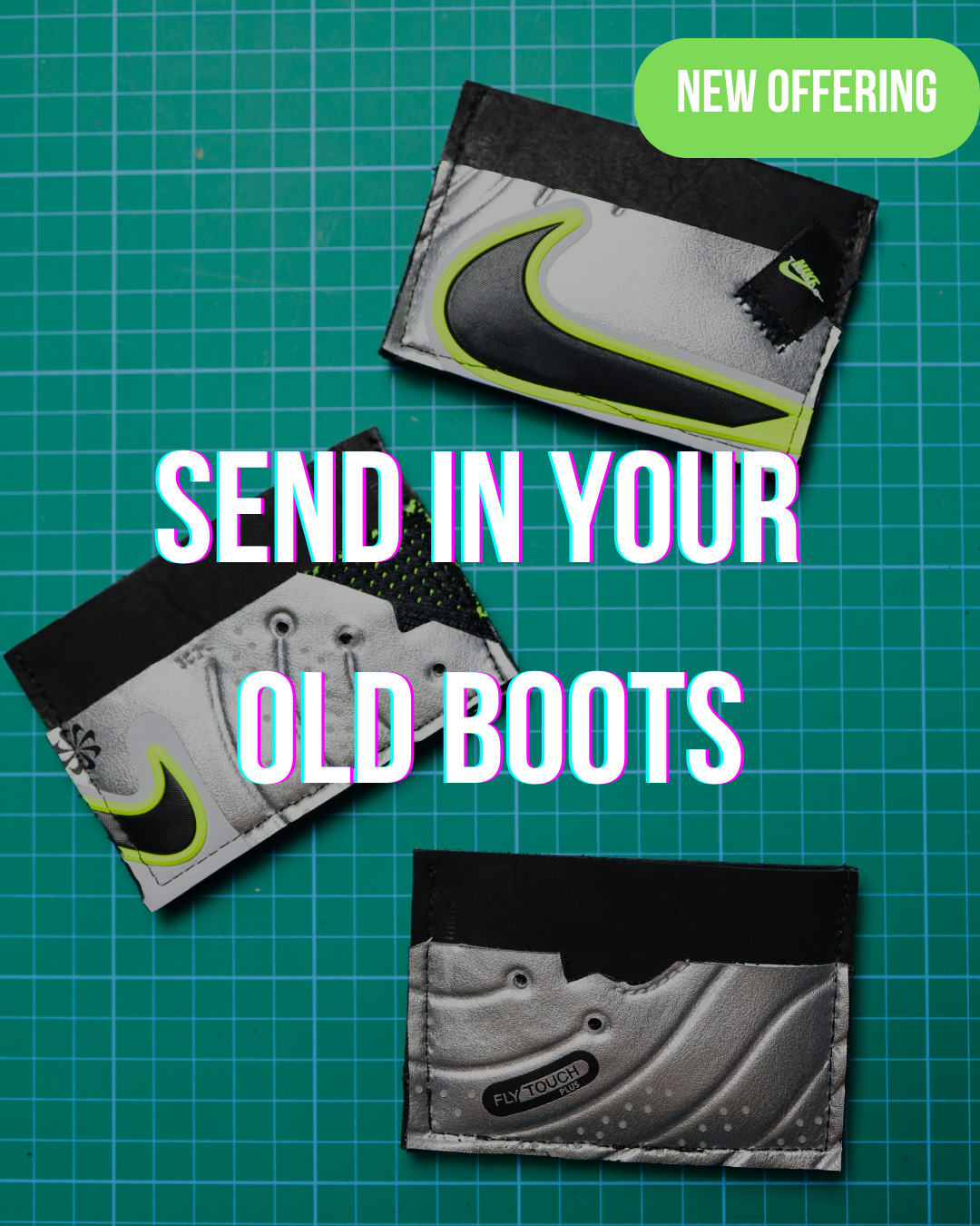 Custom Upcycled Card Holder - use your old football boots – Unwanted FC